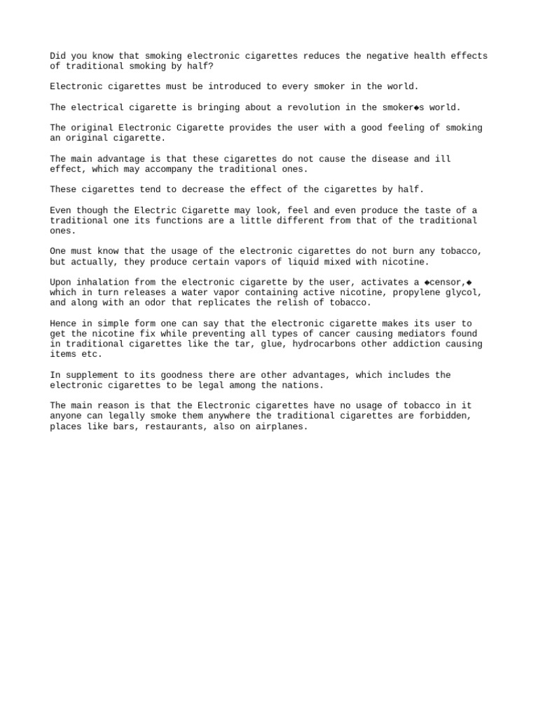 E Cigarette | PDF