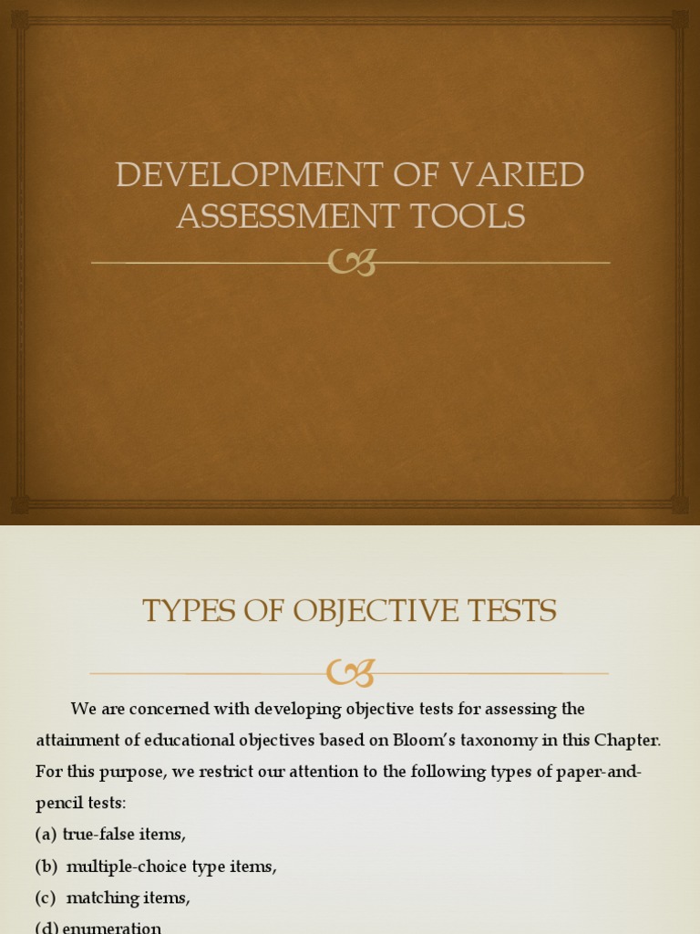 Developing Objective Tests to Assess Learning | PDF | Multiple Choice ...