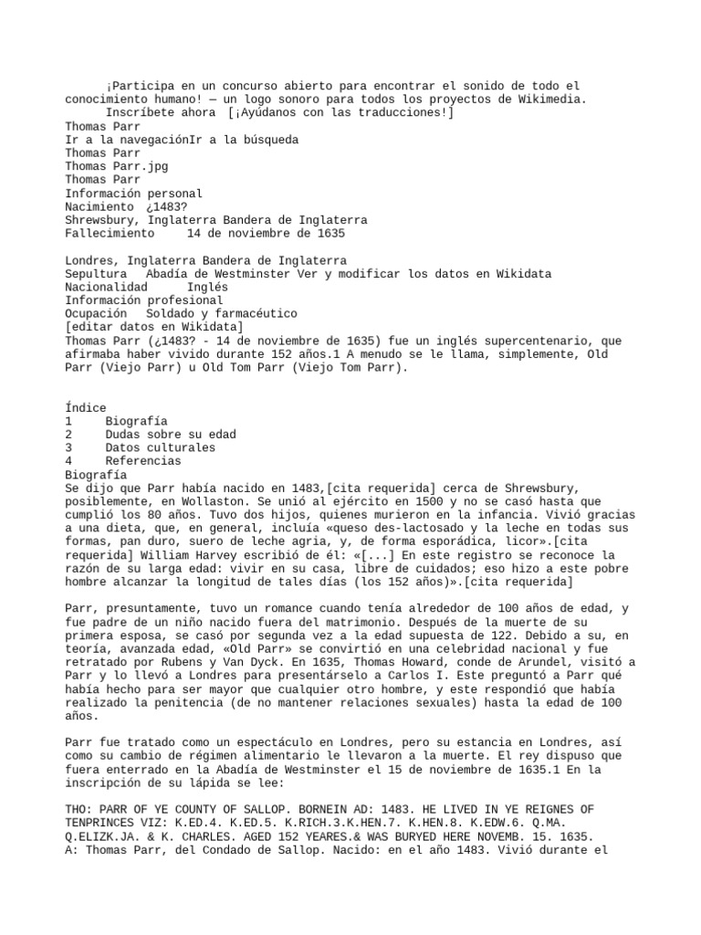 Thomas Parr | PDF
