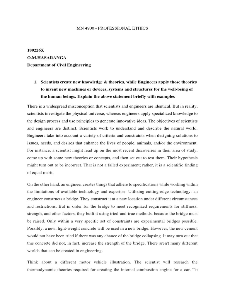 180226X-Assignment 01 | PDF | Engineering | Engineer