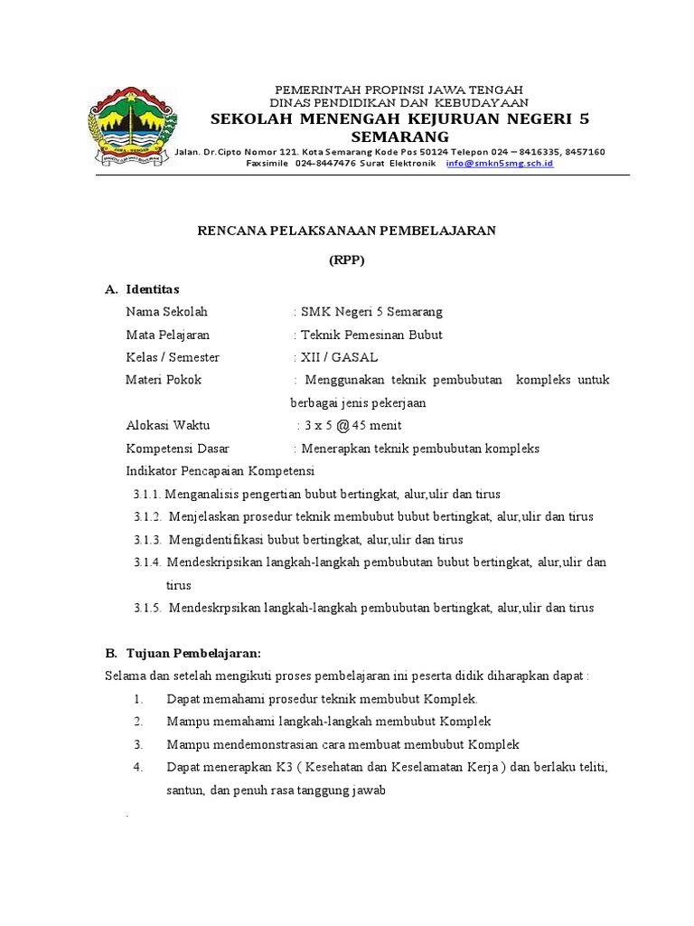 RPP Teknik Mesin Bubut | PDF