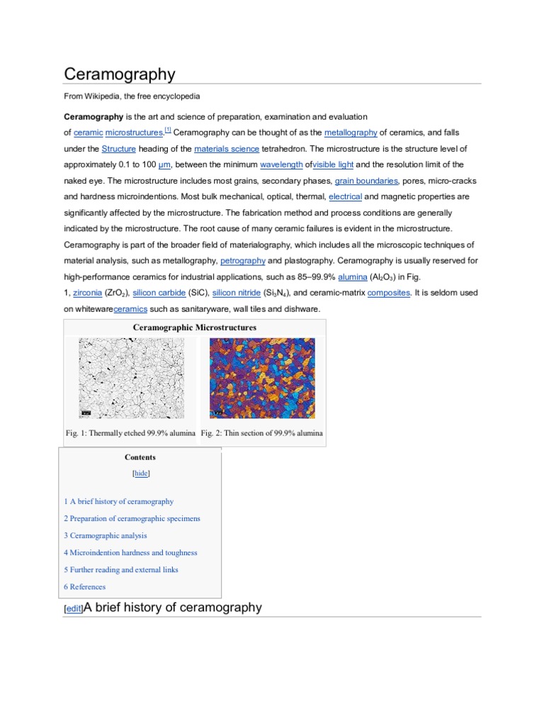 Ceramography Techniques Overview | PDF | Crystalline Solids | Optics