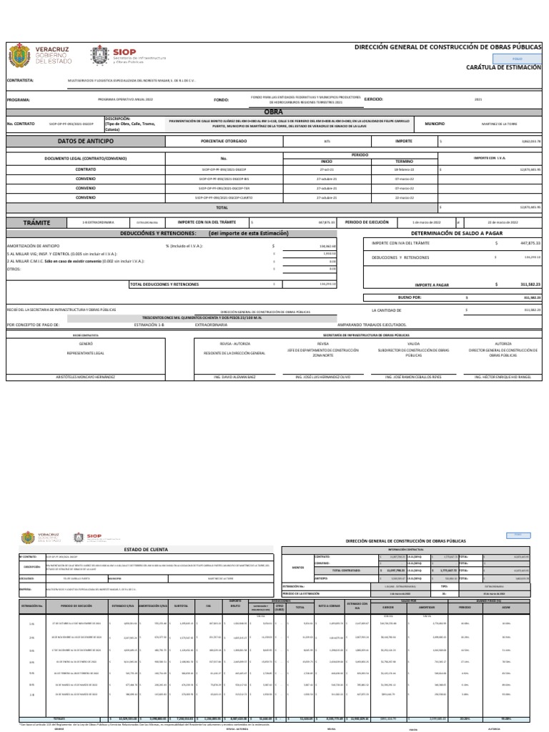 Est 1-B Extraordinaria | PDF