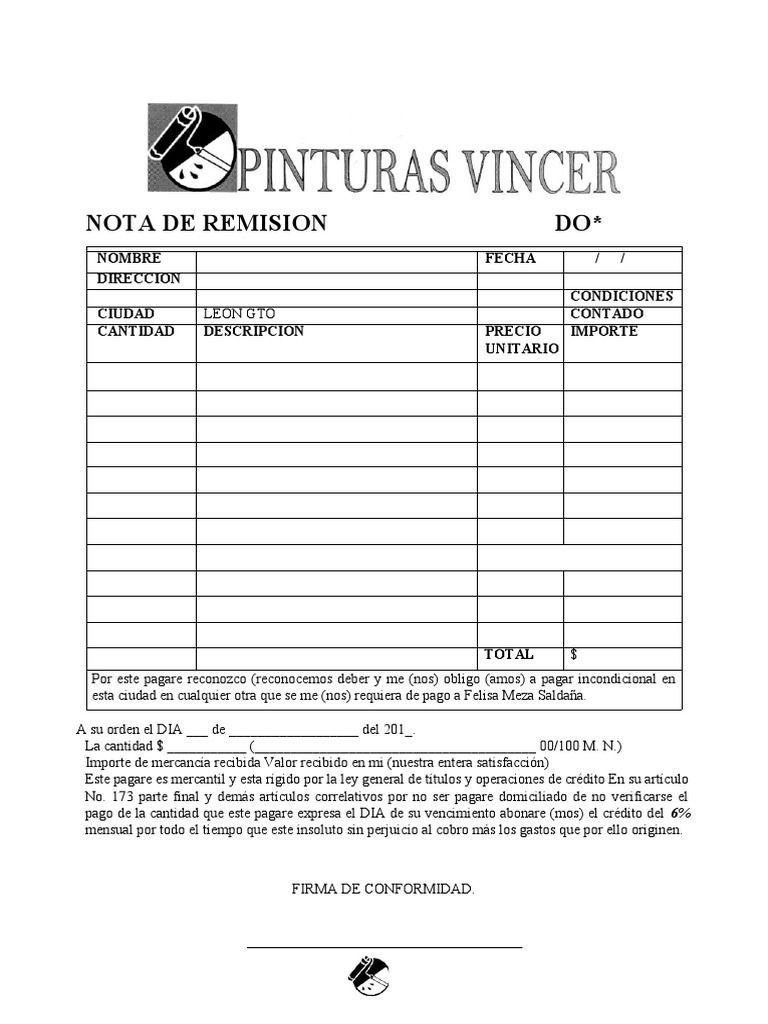 Nota (Machote) | PDF