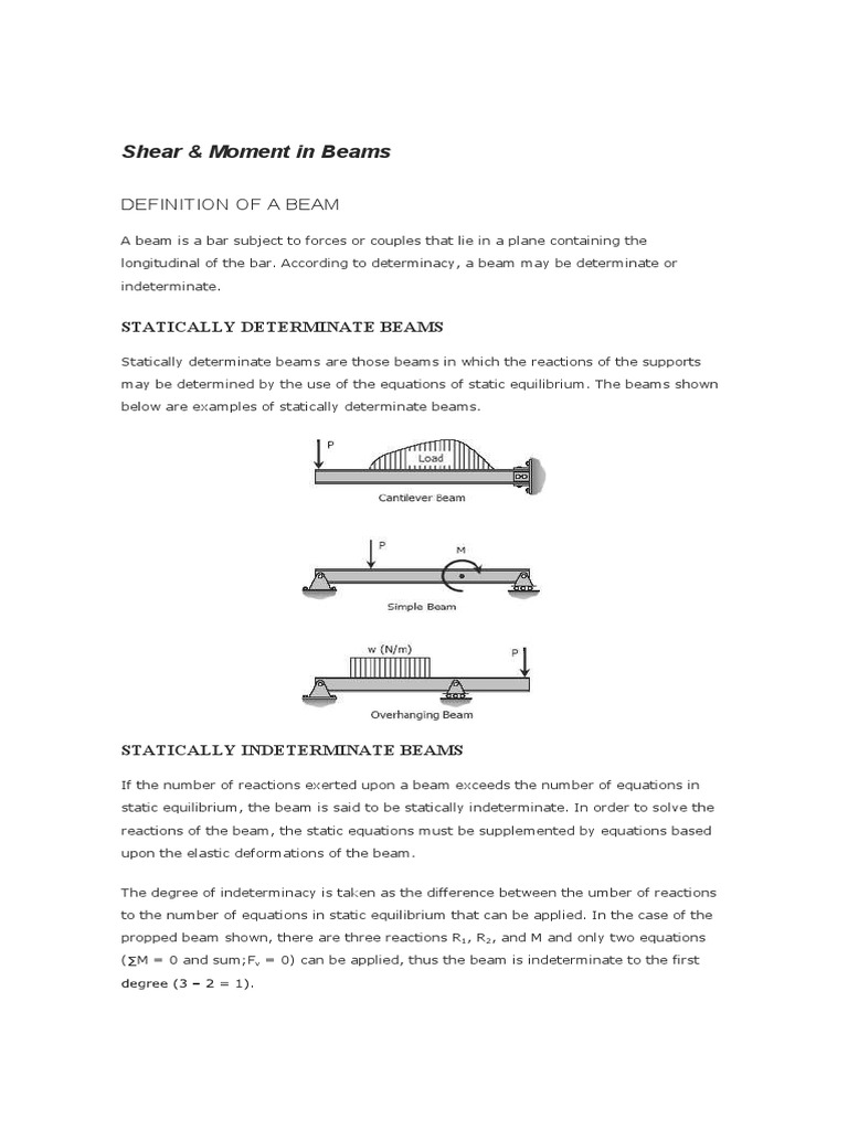 Shear and Moment Diagram | PDF | Beam (Structure) | Civil Engineering