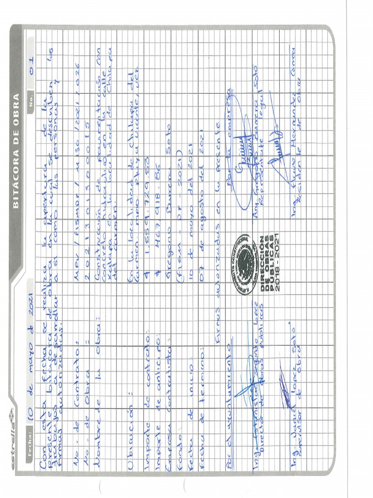 Apertura de Bitacora | PDF