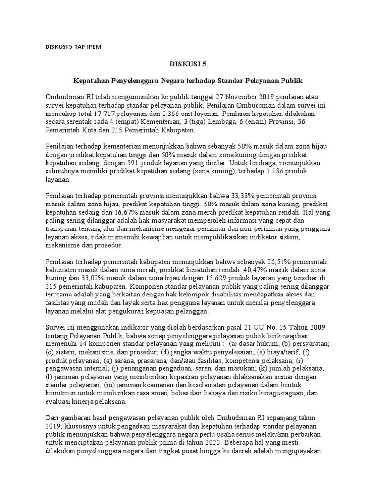 Diskusi 5 Tap Ipem | PDF