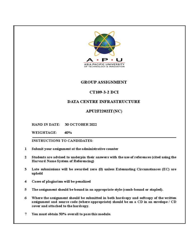 Dci Group Assigment | PDF | Data Center | Building Automation
