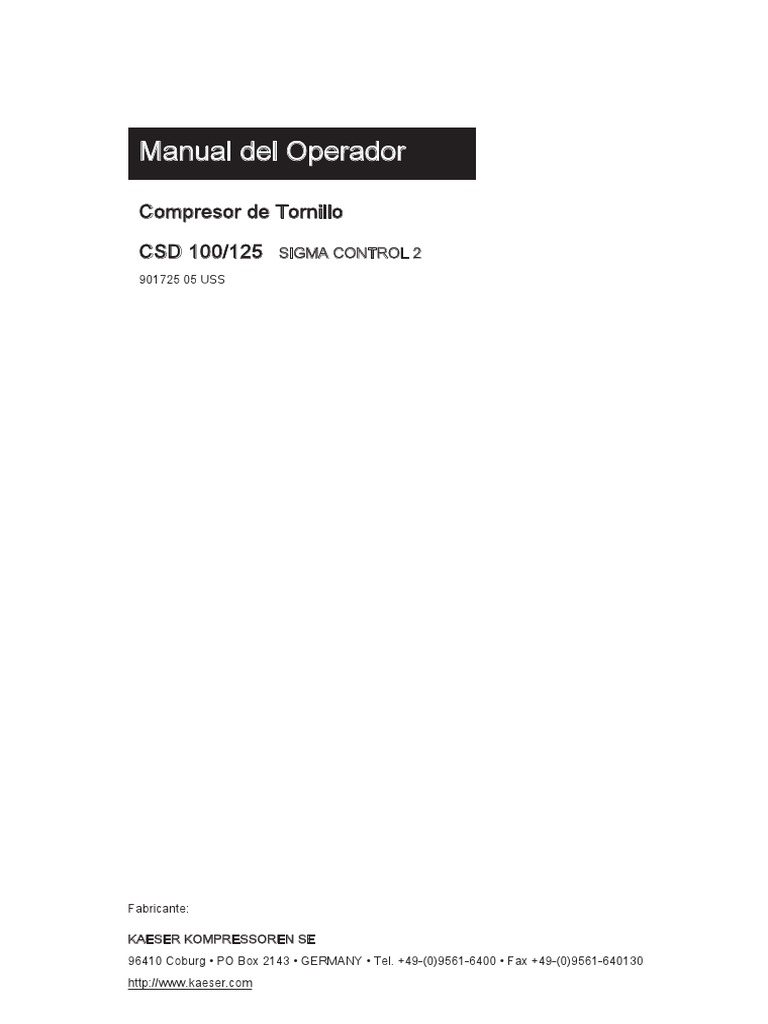 Manual CSD 100 | PDF