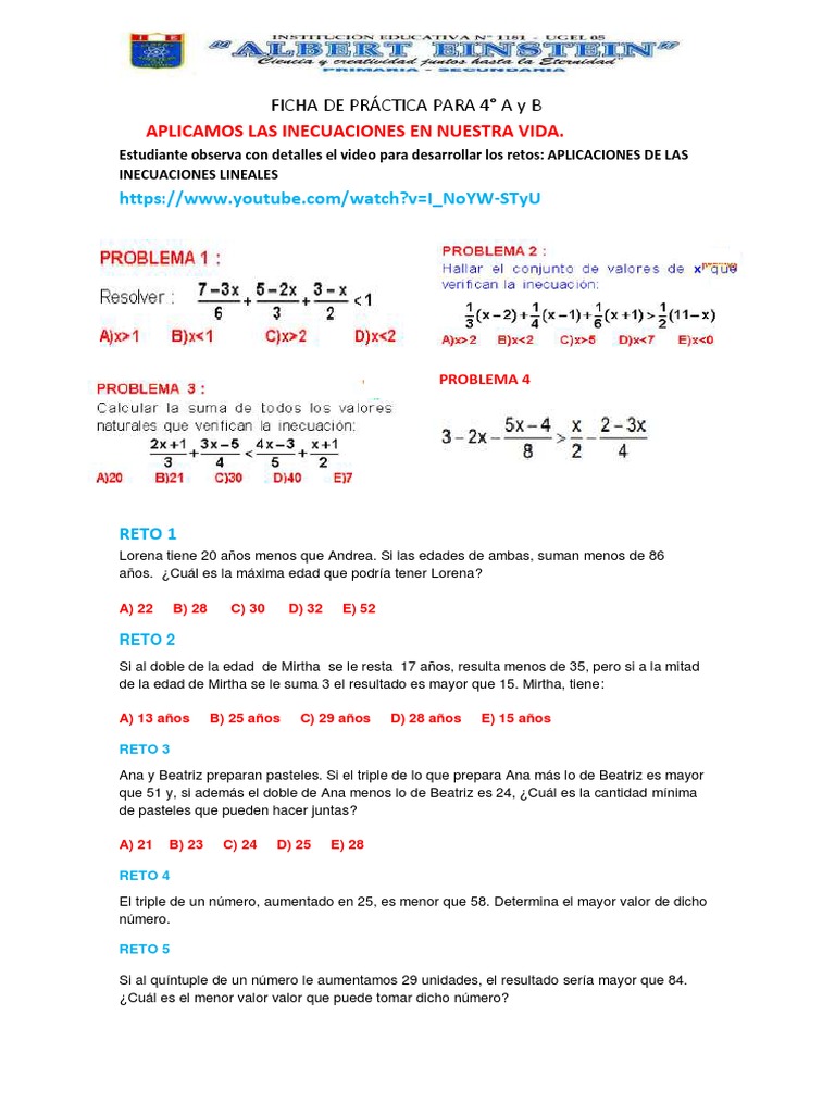 Ficha de Práctica para 4 | PDF