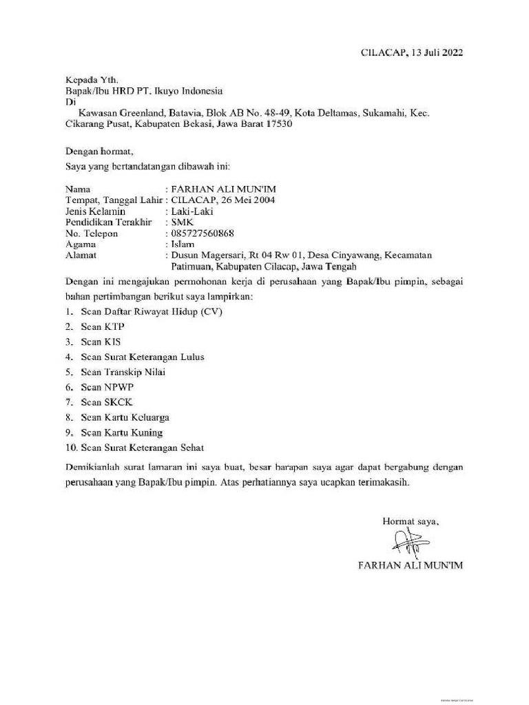 CV - Farhan Ali Mun'im | PDF