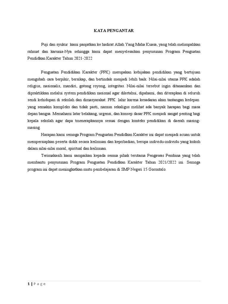 Program Penguatan Pendidikan Karakter | PDF