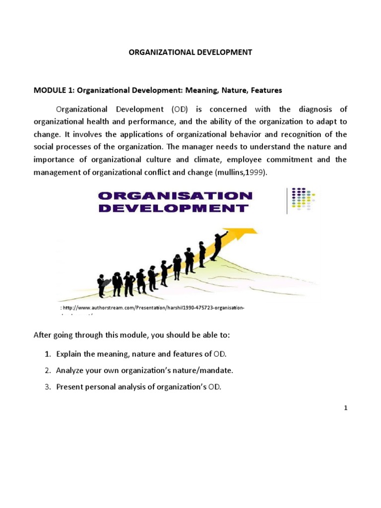 Module in Organizational Development | PDF | Organization Development | Organizational Culture