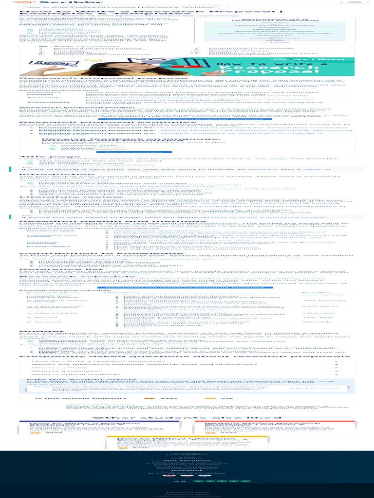 Research Proposal Writing Guide | PDF | Thesis | Sampling (Statistics)