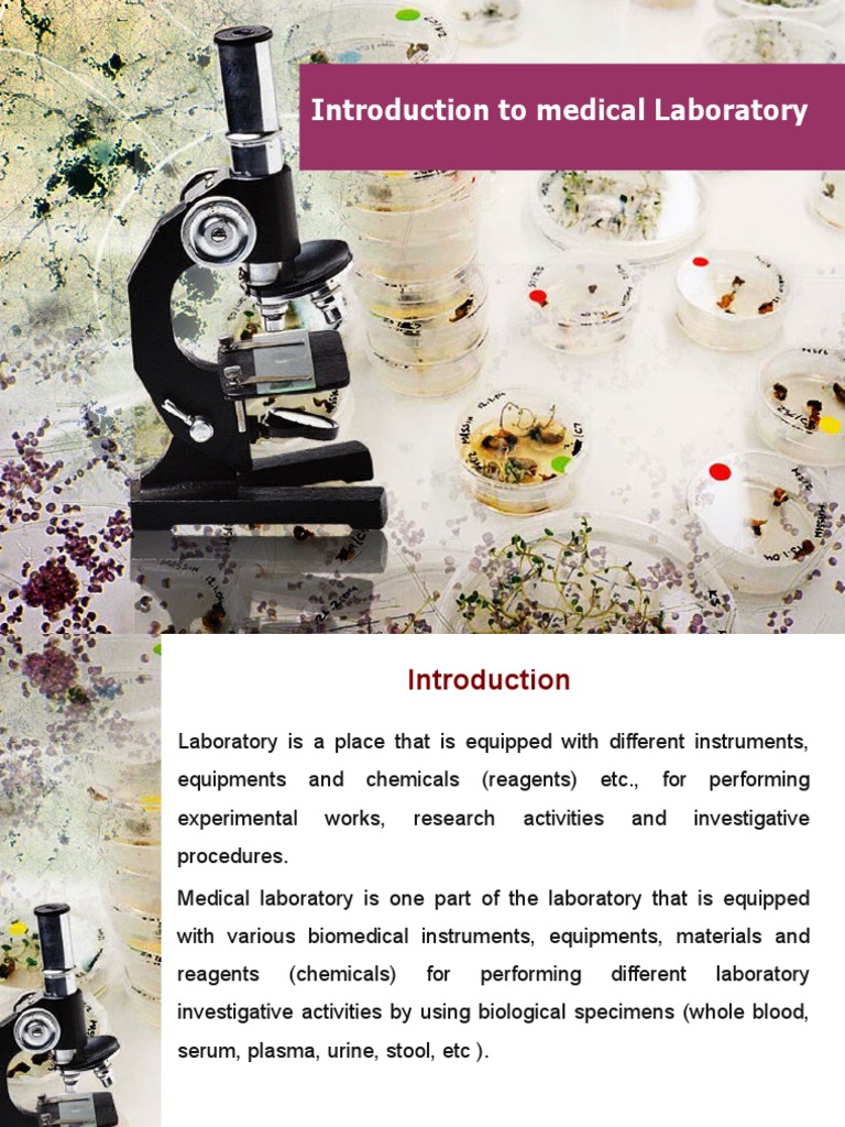 Introduction To Medical Laboratory-1 | PDF | Medical Laboratory | Infection