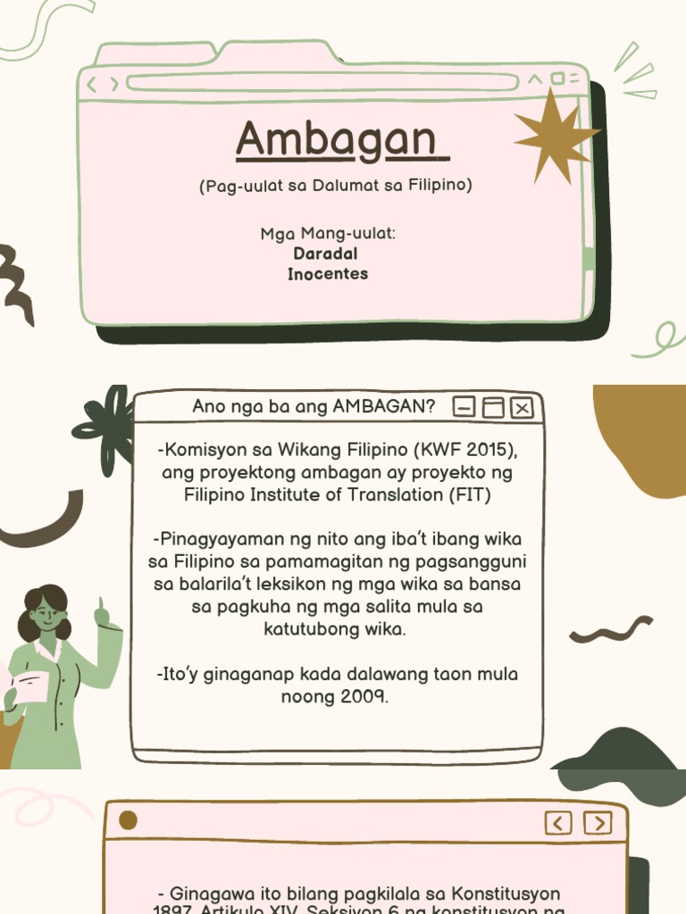 AMBAGAN Ulat Sa Dalumat Sa Filipino | PDF