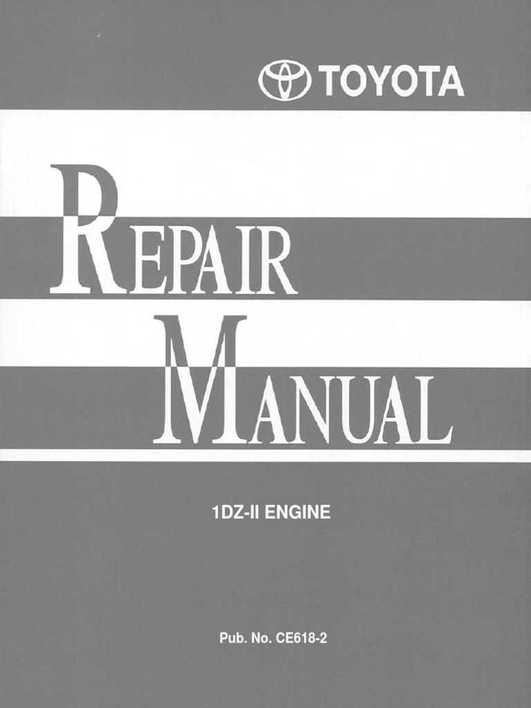 Toyota Forklift Engine 1dz II Model Service Repair Manual | PDF