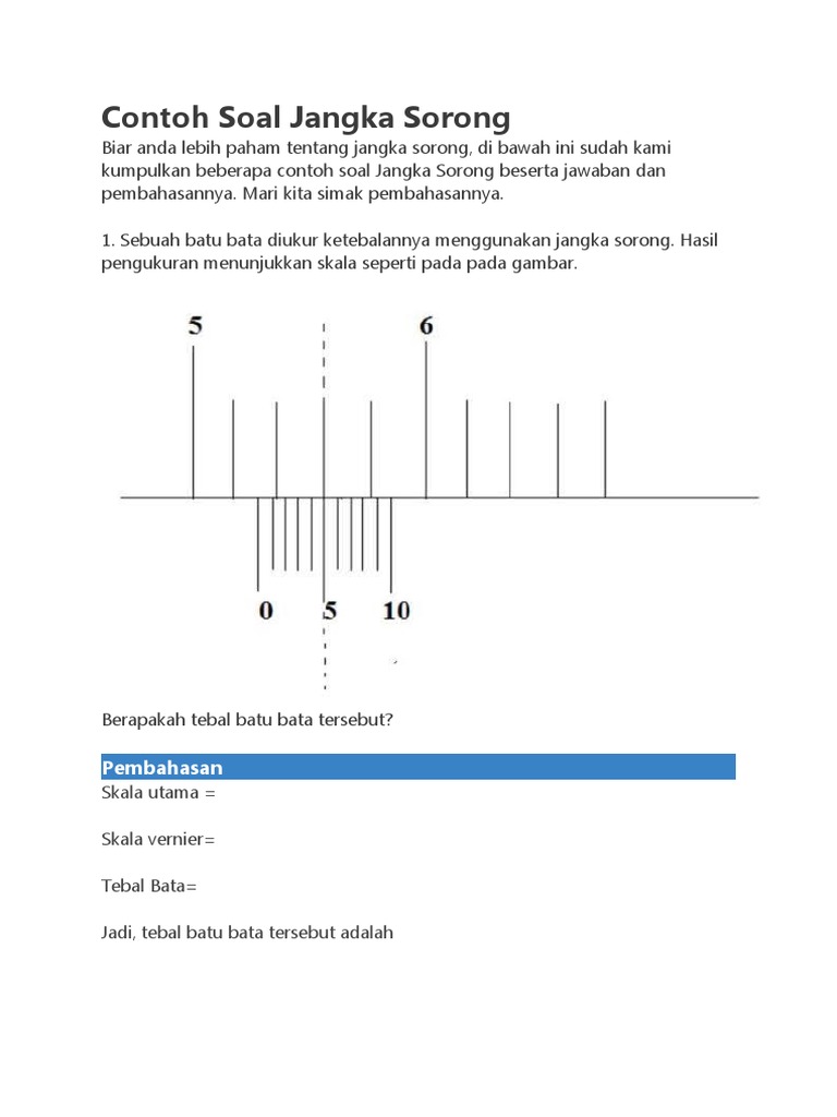Contoh Soal Jangka Sorong | PDF