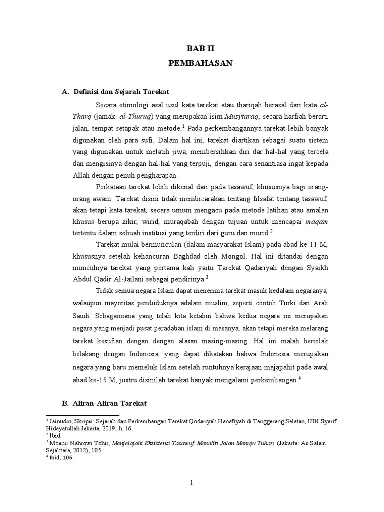 Aliran Tarekat, Sejarah Dan Perkembangannnya | PDF