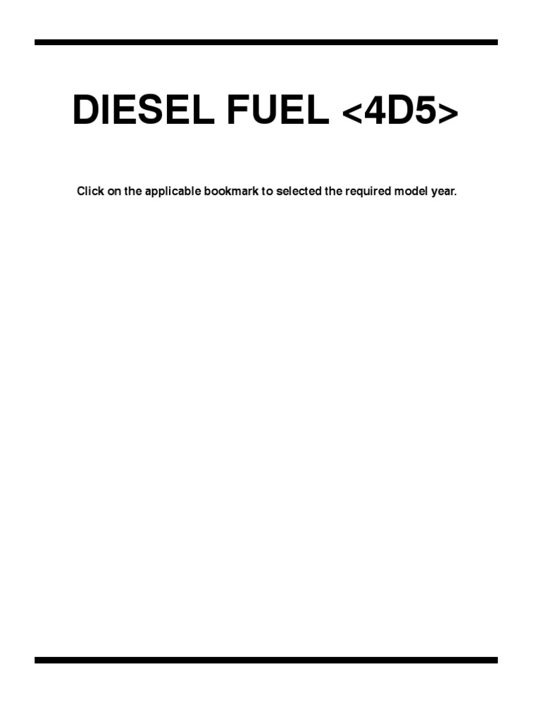 Mitsubishi Pajero Diesel Fuel System Guide | PDF