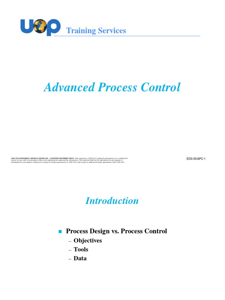01 - Advanced Process Control | PDF | Control Theory | Engineering Design Process