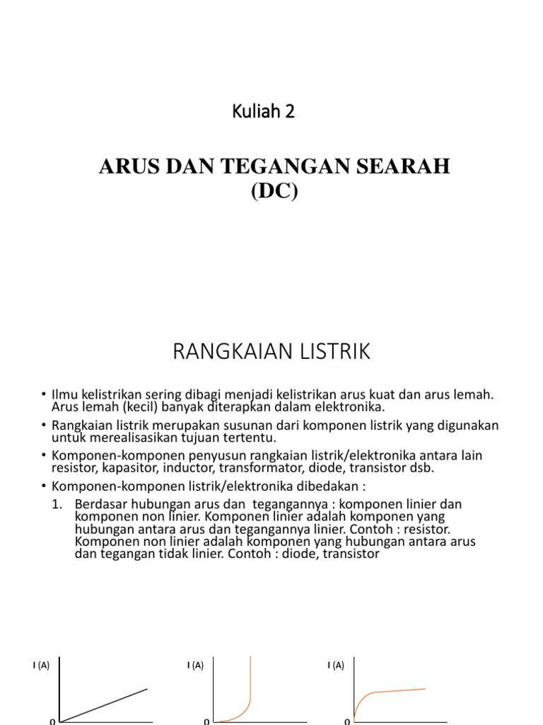 Kuliah 2. Arus Dan Tegangan DC | PDF