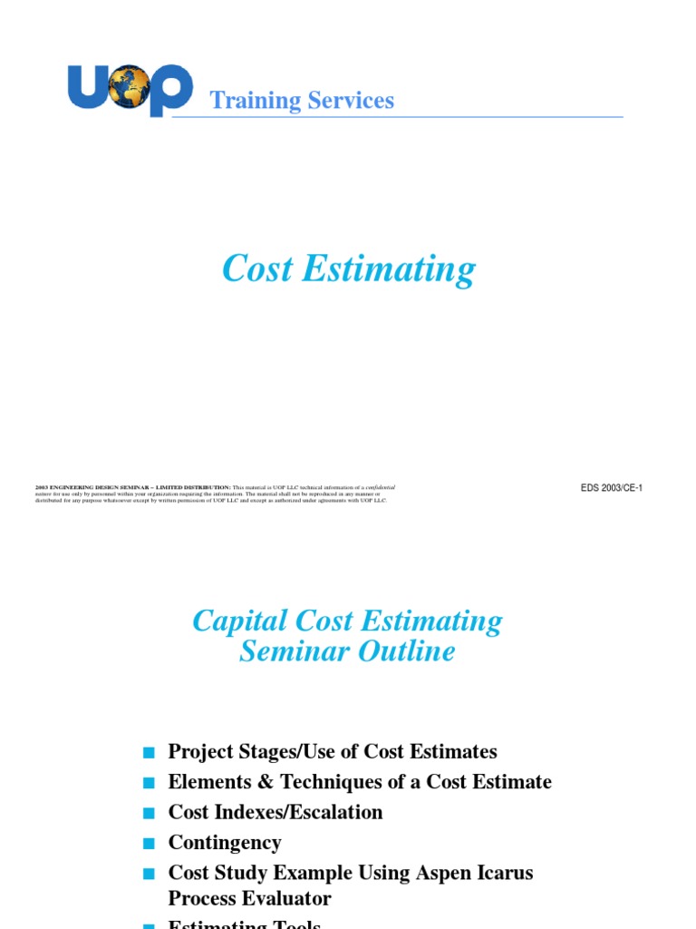 06 Cost Estimating | PDF | Engineering Design Process | Business