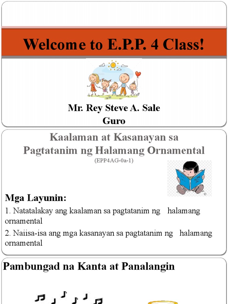 EPP 4 Lesson 1 | PDF