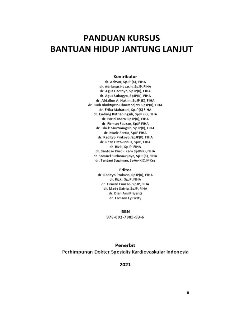 Panduan ACLS Perki 2021 | PDF
