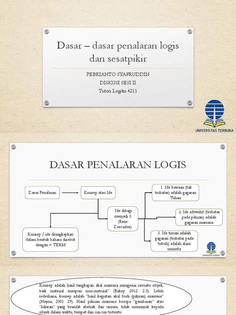 Dasar Dasar Penalaran Logis Dan Sesat Pikir Diskusi Ii Pdf 