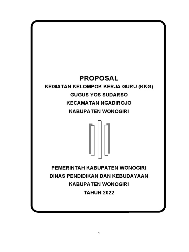 Proposal KKG 2022 Yos Sudarso Finale | PDF