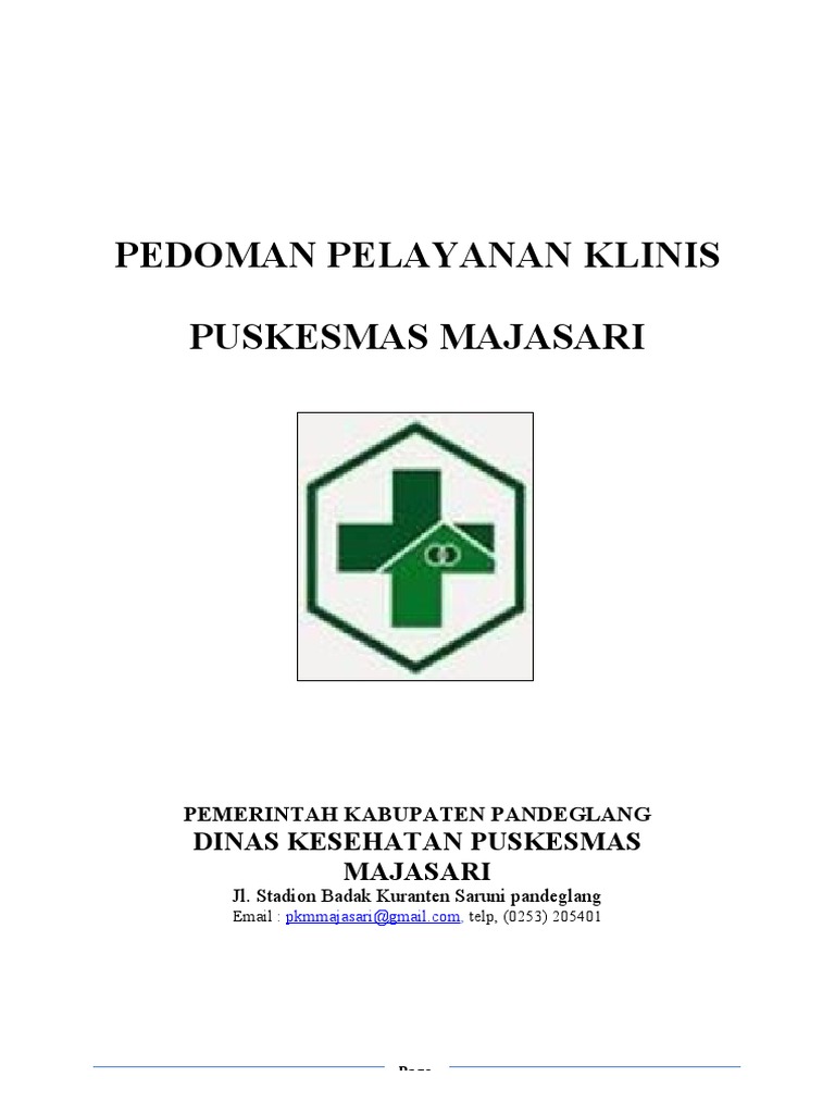 Pedoman Pelayanan Klinis Puskesmas Majasari | PDF