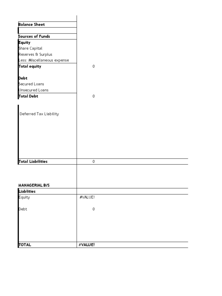 Comprehensive Balance Sheet Overview | PDF