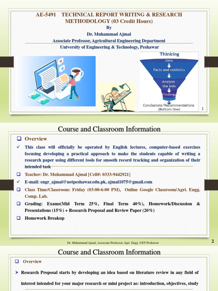 Lecture 1: Introduction: Technical Report Writing and Research Methodology | PDF | Information ...