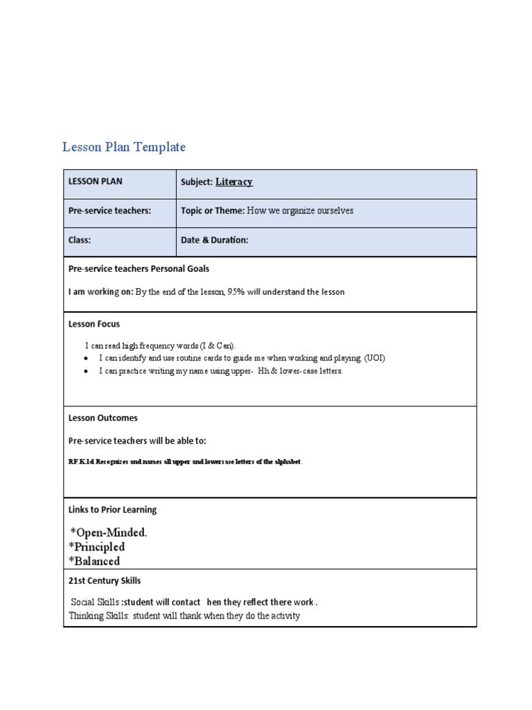 Lesson Plan Litter H (20.9) | PDF