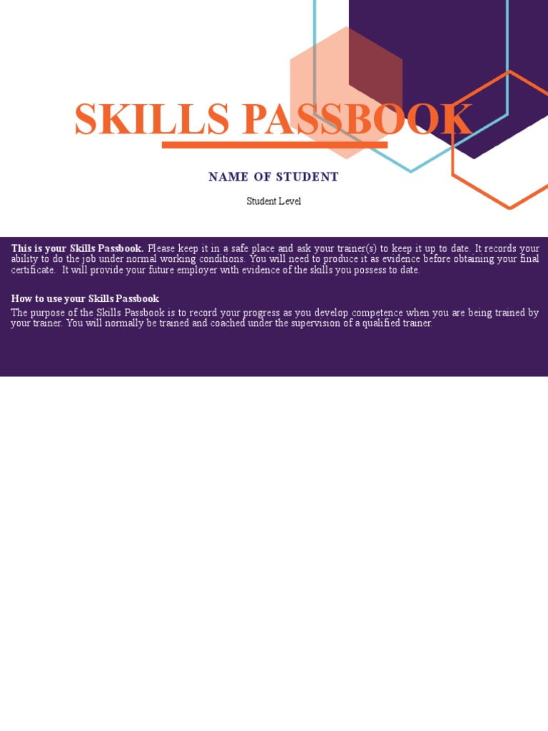 Skills Passbook | PDF