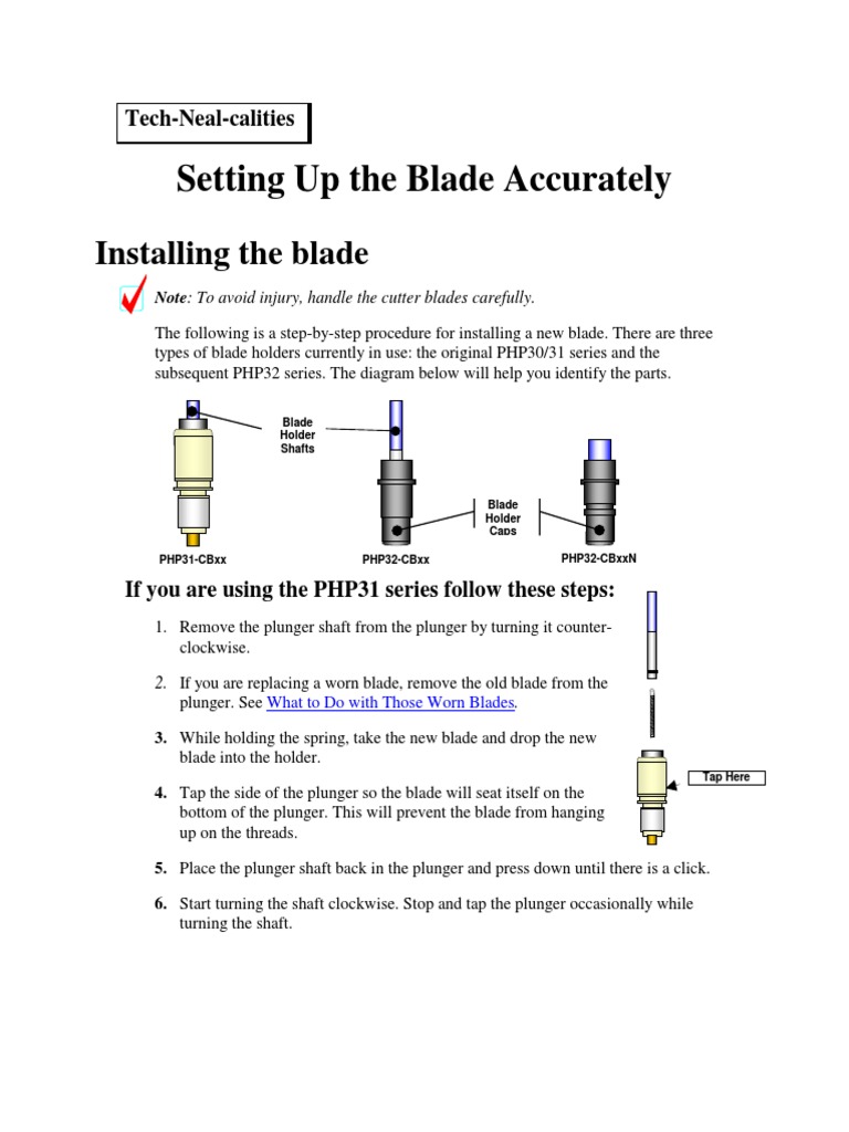Accurate Blade Installation Guide | PDF