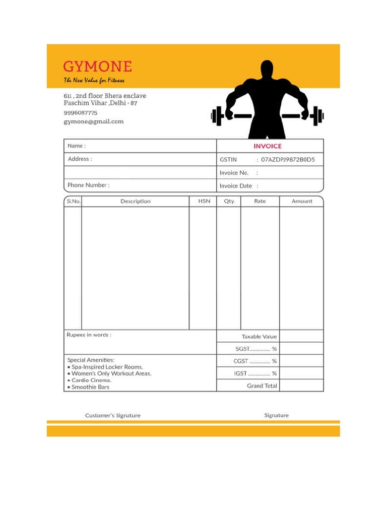 Gym Bill | PDF