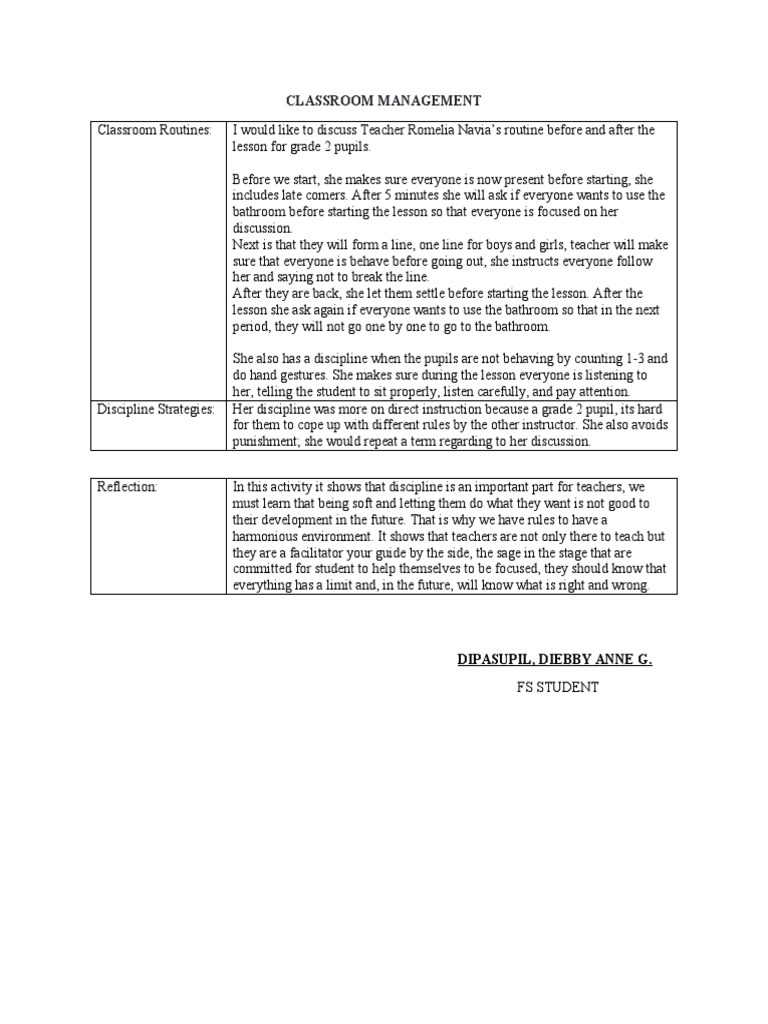 Classroom Management | PDF