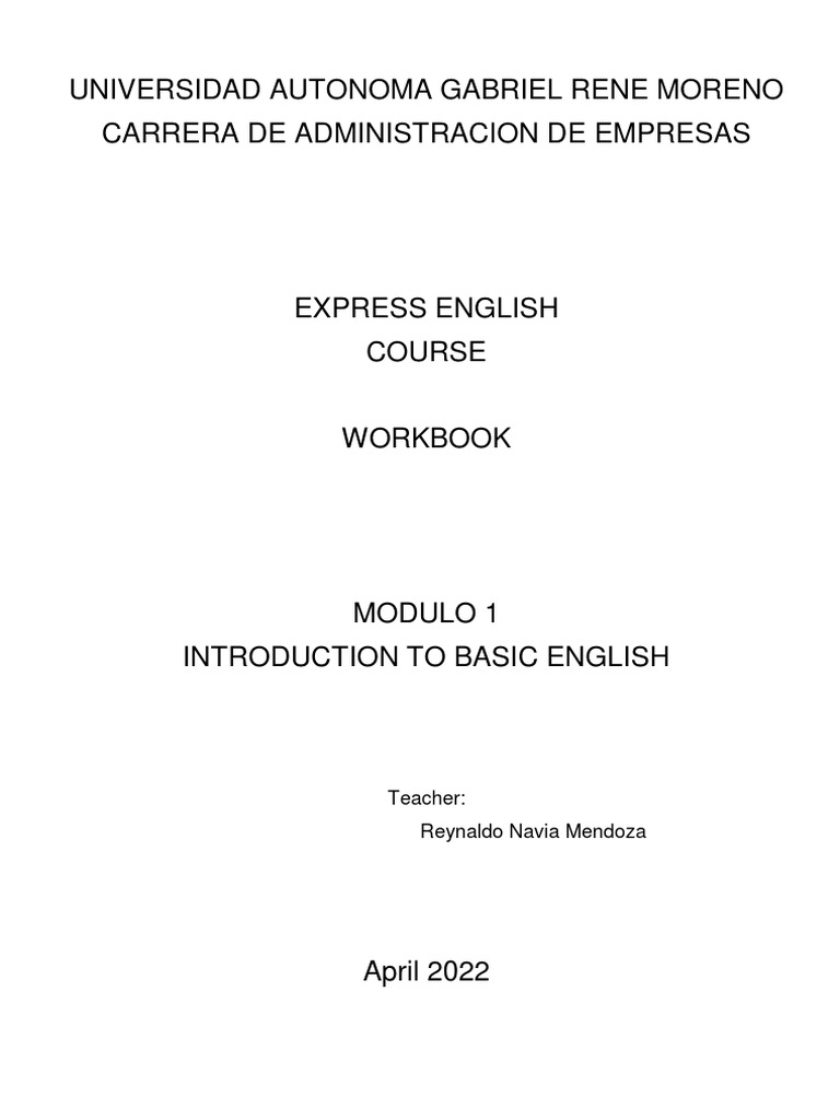 Express English - Modulo I | PDF | Grammatical Number | Pronoun