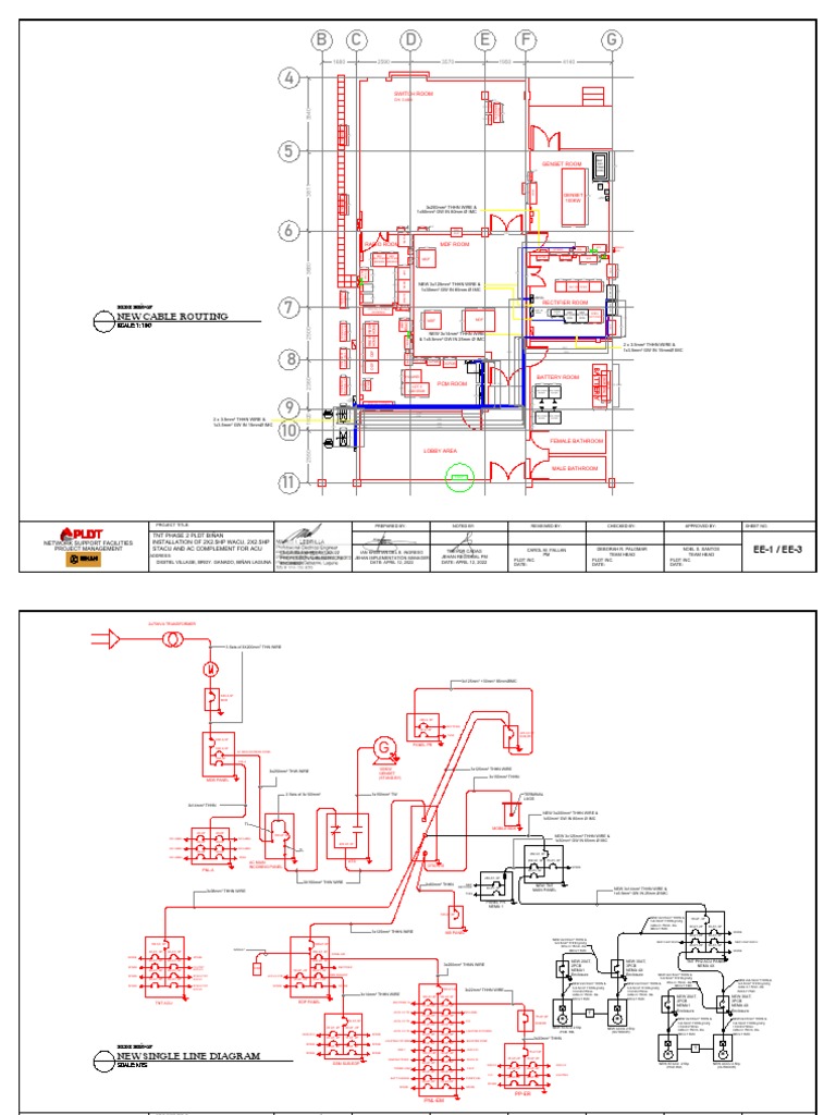 ACU Installation Plan for PLDT Biñan | PDF