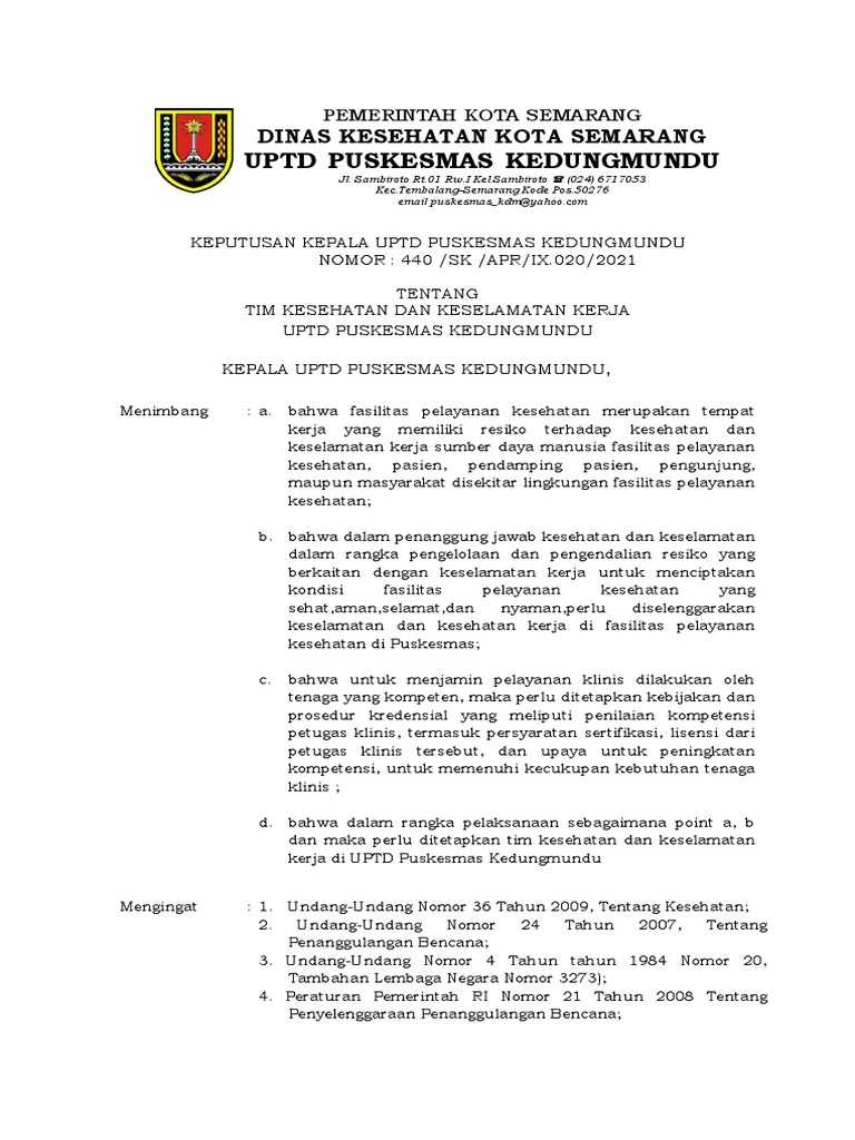 SK k3 Keselamatan Kerja | PDF