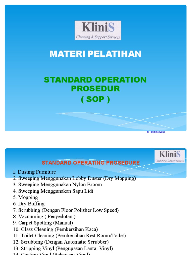 Sop Cleaning Service | PDF