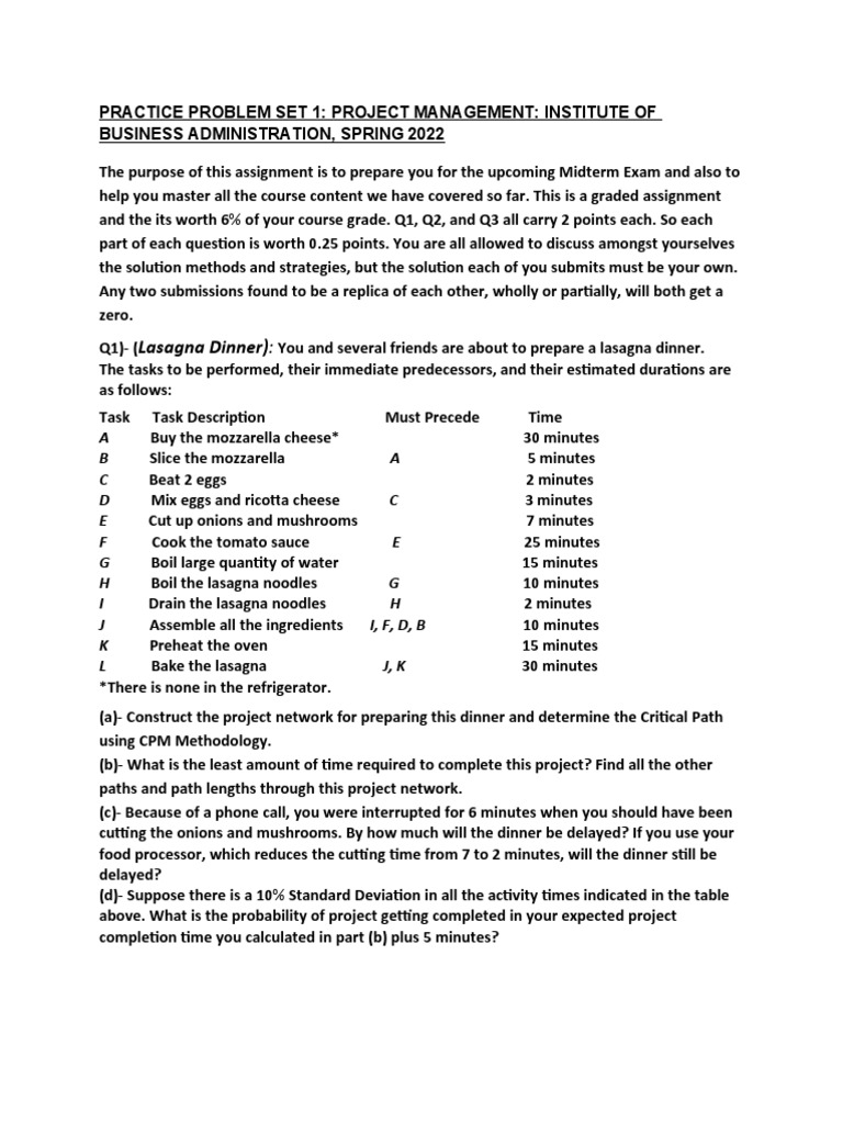 Problem Set 1 PM | PDF