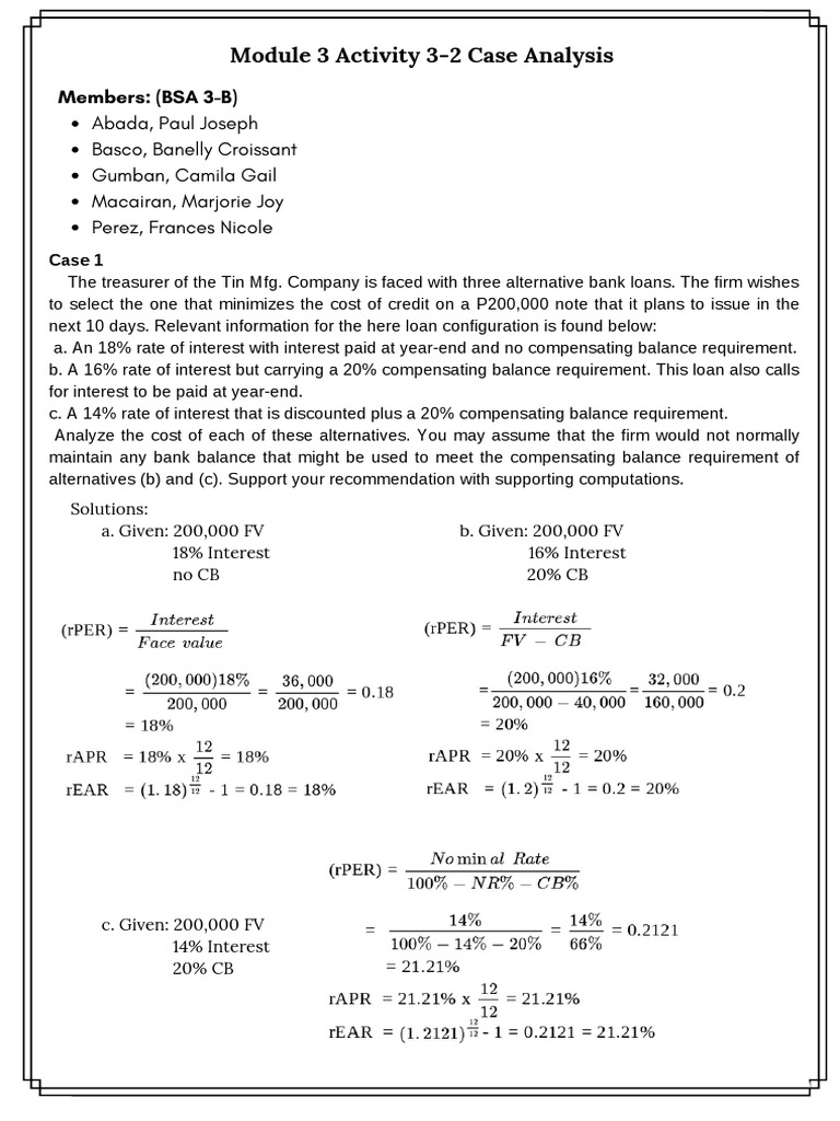 Module 3 Activity 3-2 Case Analysis | PDF