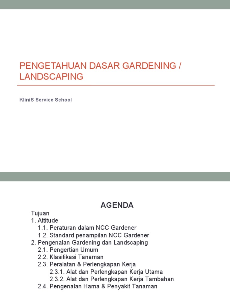 SOP Gardening | PDF