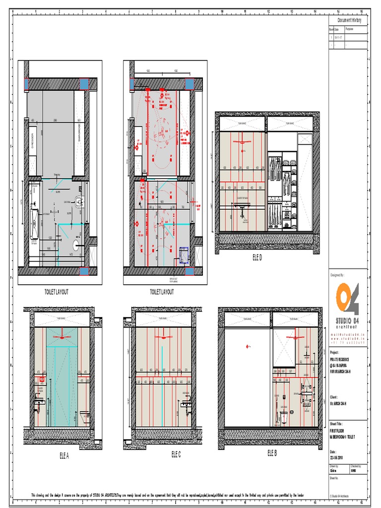 GS_A_Final Interior Layout FIRST FLOOR M. BEDROOM -3 TOILET | PDF ...