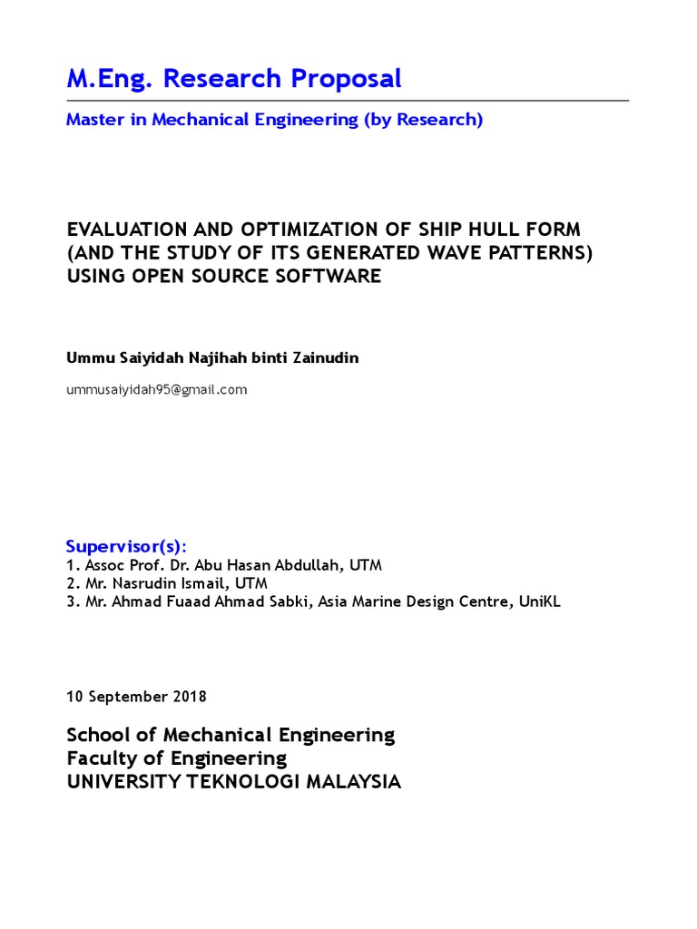 Ummu Saiyidah MSC Research Proposal-03 | PDF | Mathematical Optimization | Computational Fluid ...
