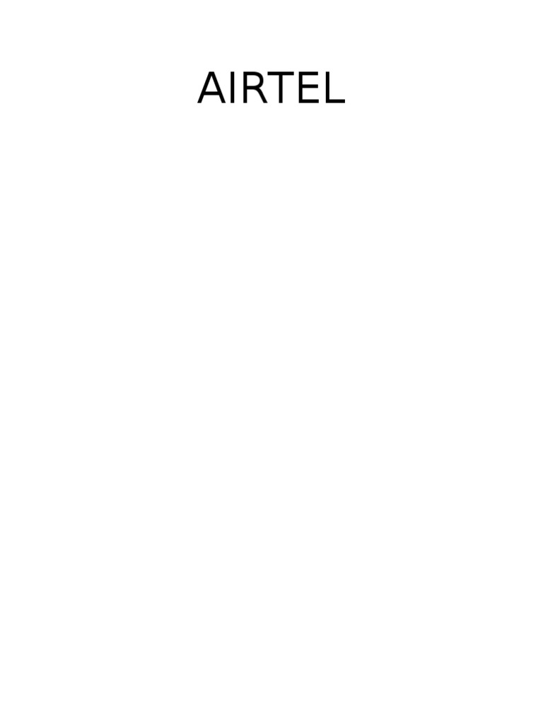 Ownership and Overview of Airtel | PDF