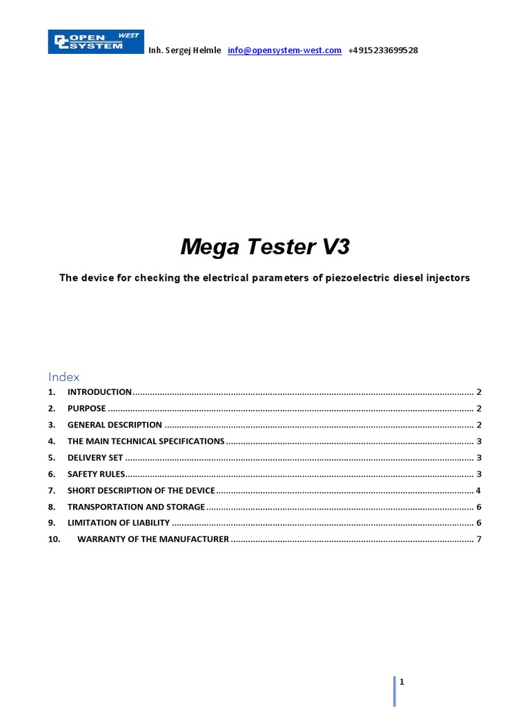 Mega Tester V3 - Technical Description | PDF | Piezoelectricity ...